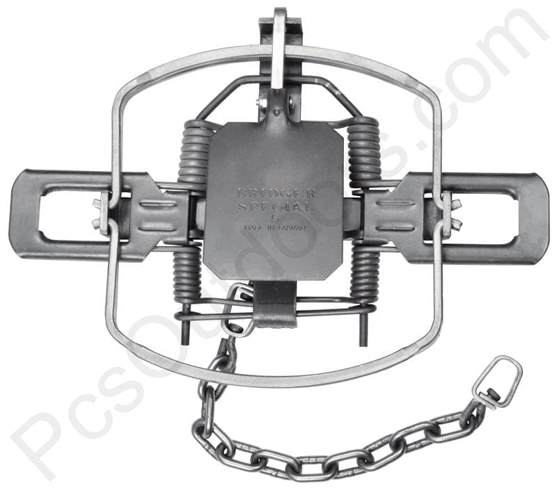 Bridger #2 Off Set Coil Spring Square Jaw 5 7/8" Jaw Spread - PcsOutdoors