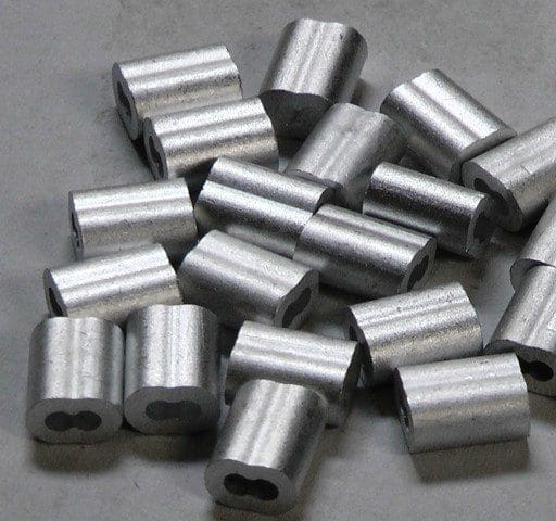 Aluminum Double Ferrules For 3/32" Cable - PcsOutdoors