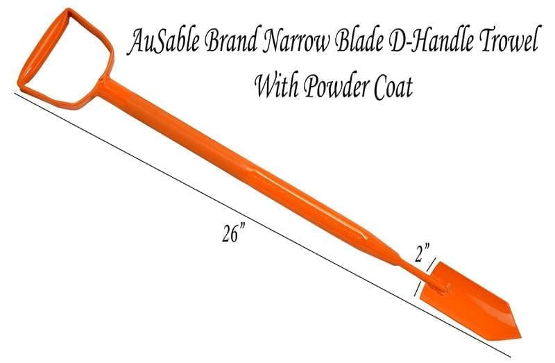 AuSable Brand 26" Narrow Blade D-Handle Trowel - Powder Coated Orange ...