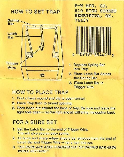 Gopher Getter Wood Box Trap Gopher Trap Model DK-2 - PcsOutdoors
